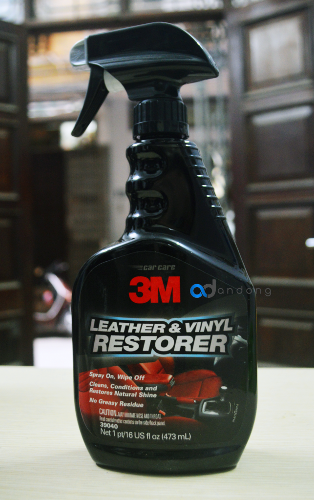 CHAI XỊT CHĂM SÓC DA, NỘI THẤT Ô TÔ 3M LEATHER VINYL RESTORER PN39040 – ANDONGLTD